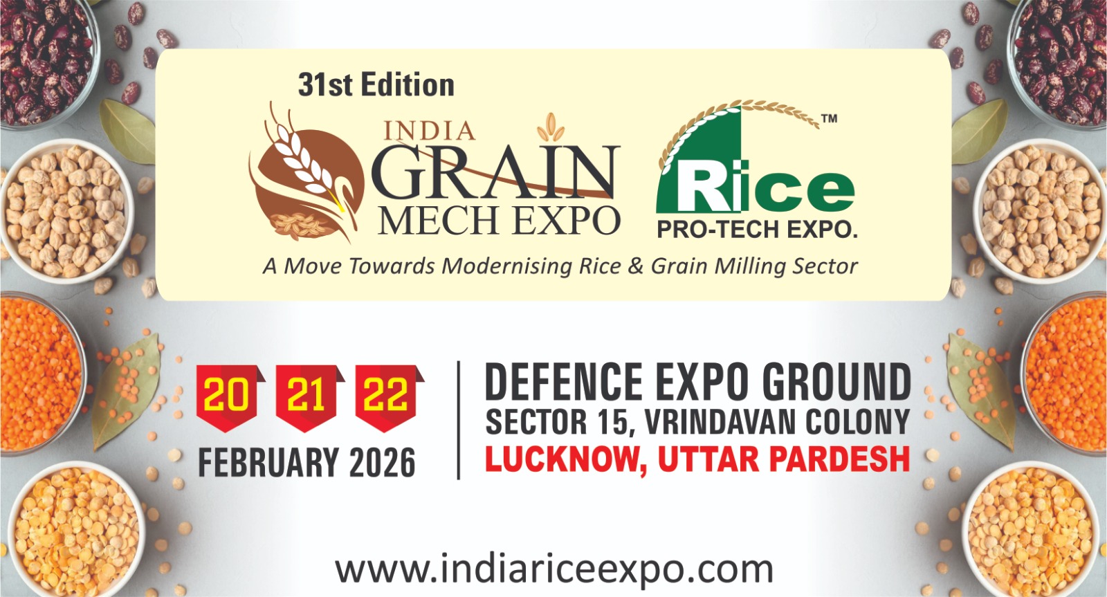 Rice Grain Pro-Tech Expo 2026 | 20-21-22 February 2026 | Defence Expo ...